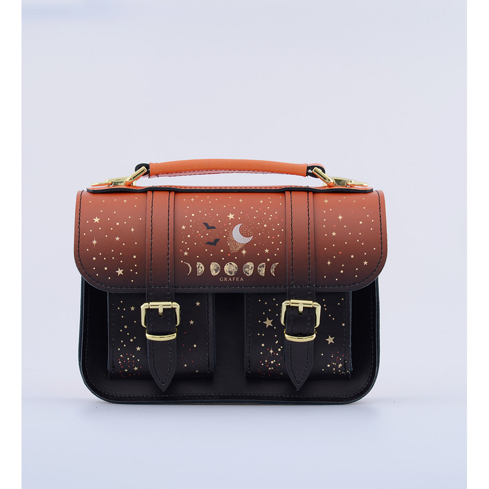 MICRO ORANGE MOON - Mini Leather Satchel – GRAFEA
