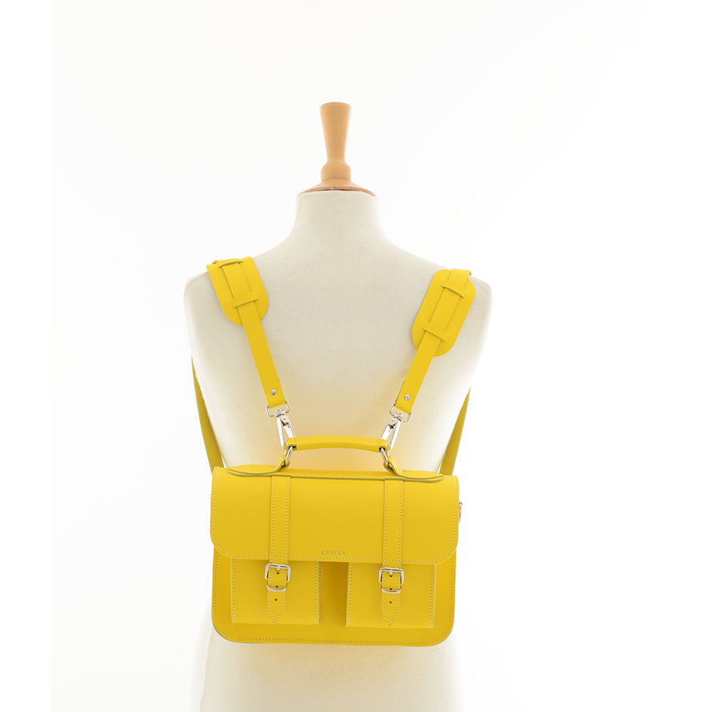MIDI YELLOW leather backpack – GRAFEA
