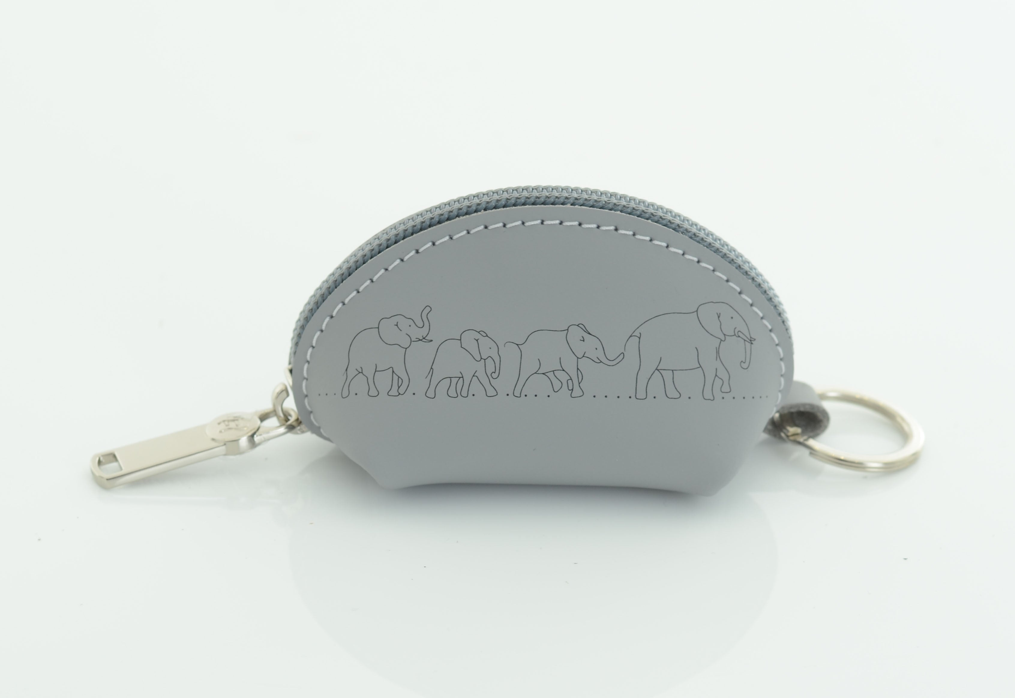 KEYRING PURSE ELEPHANTS - Mini Leather keyring purse – GRAFEA