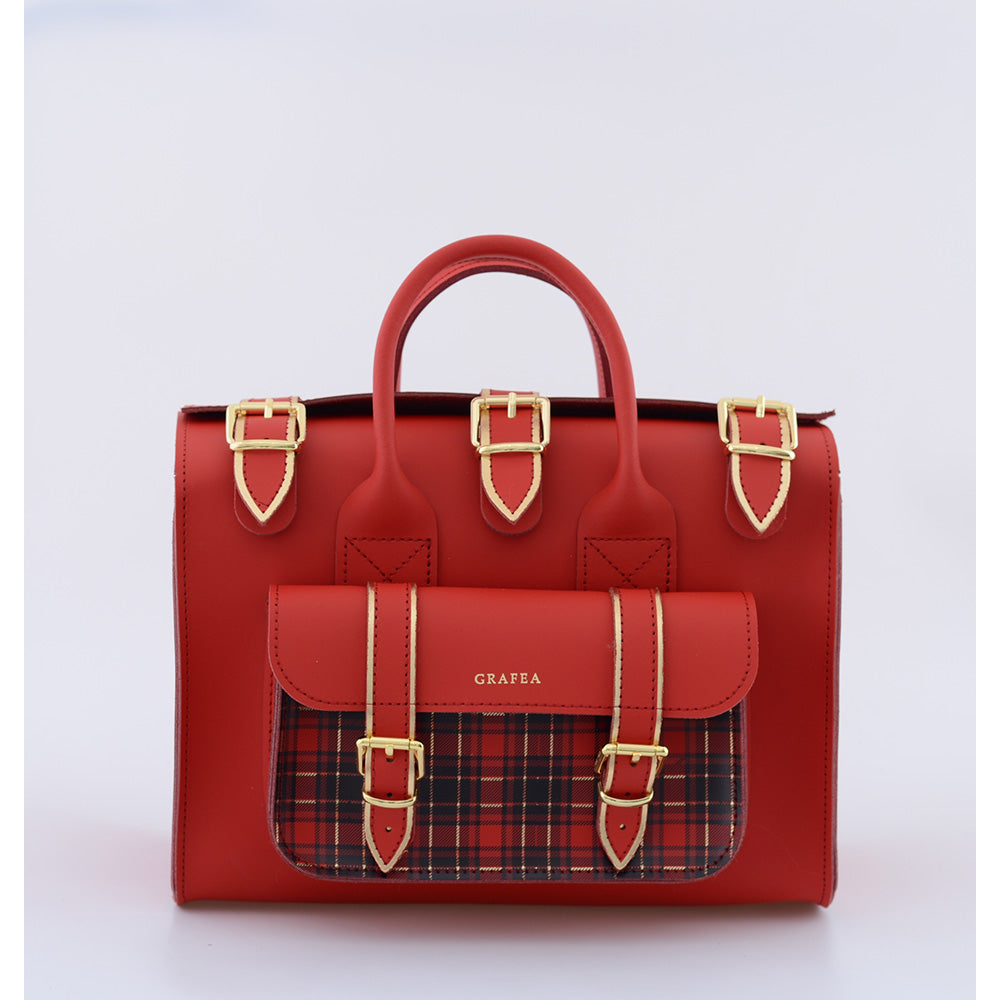 LUNA RED HEARTS - Womens Leather Shoulder Bag – GRAFEA
