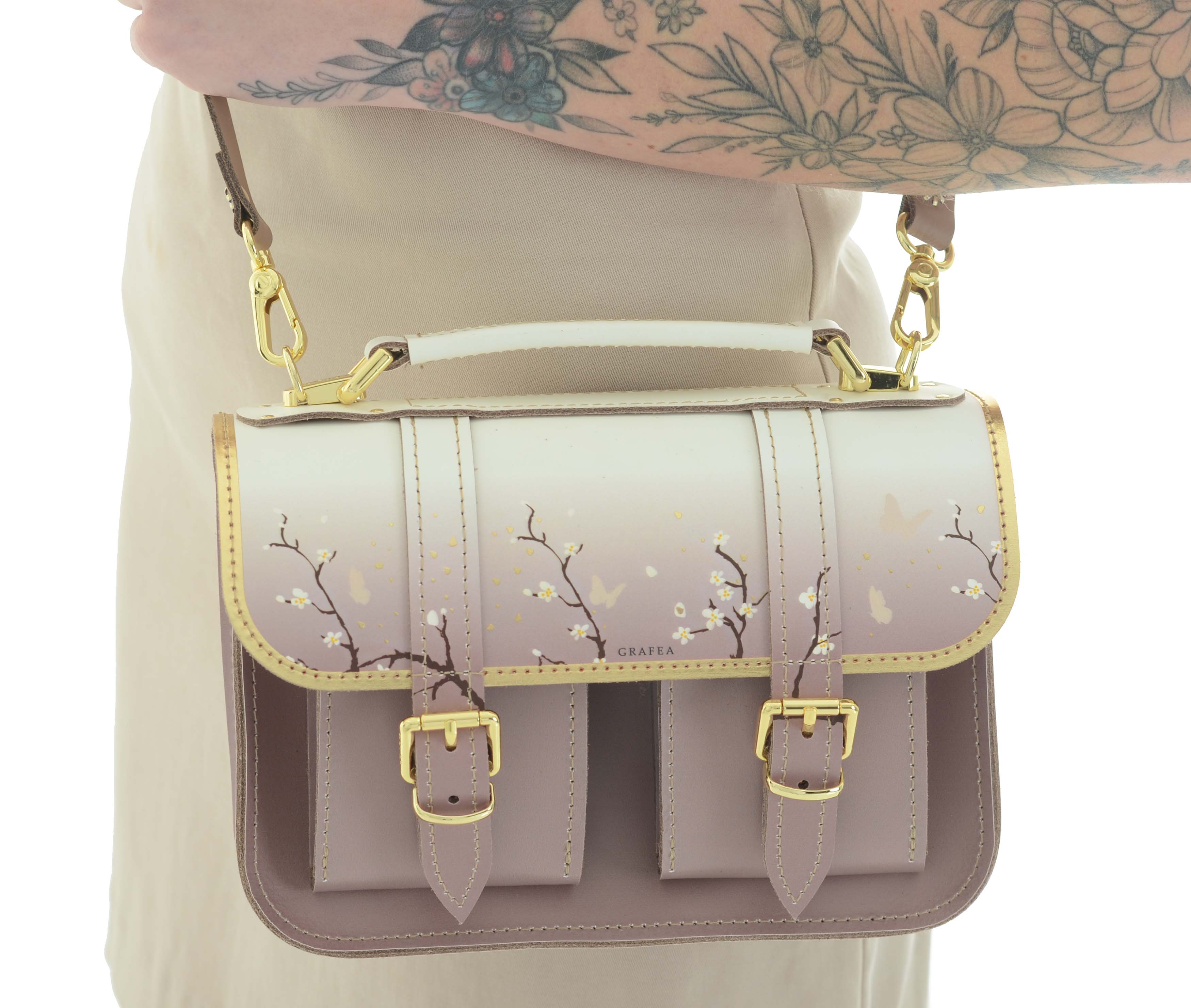 MICRO BLOSSOM - Mini Leather Satchel – GRAFEA