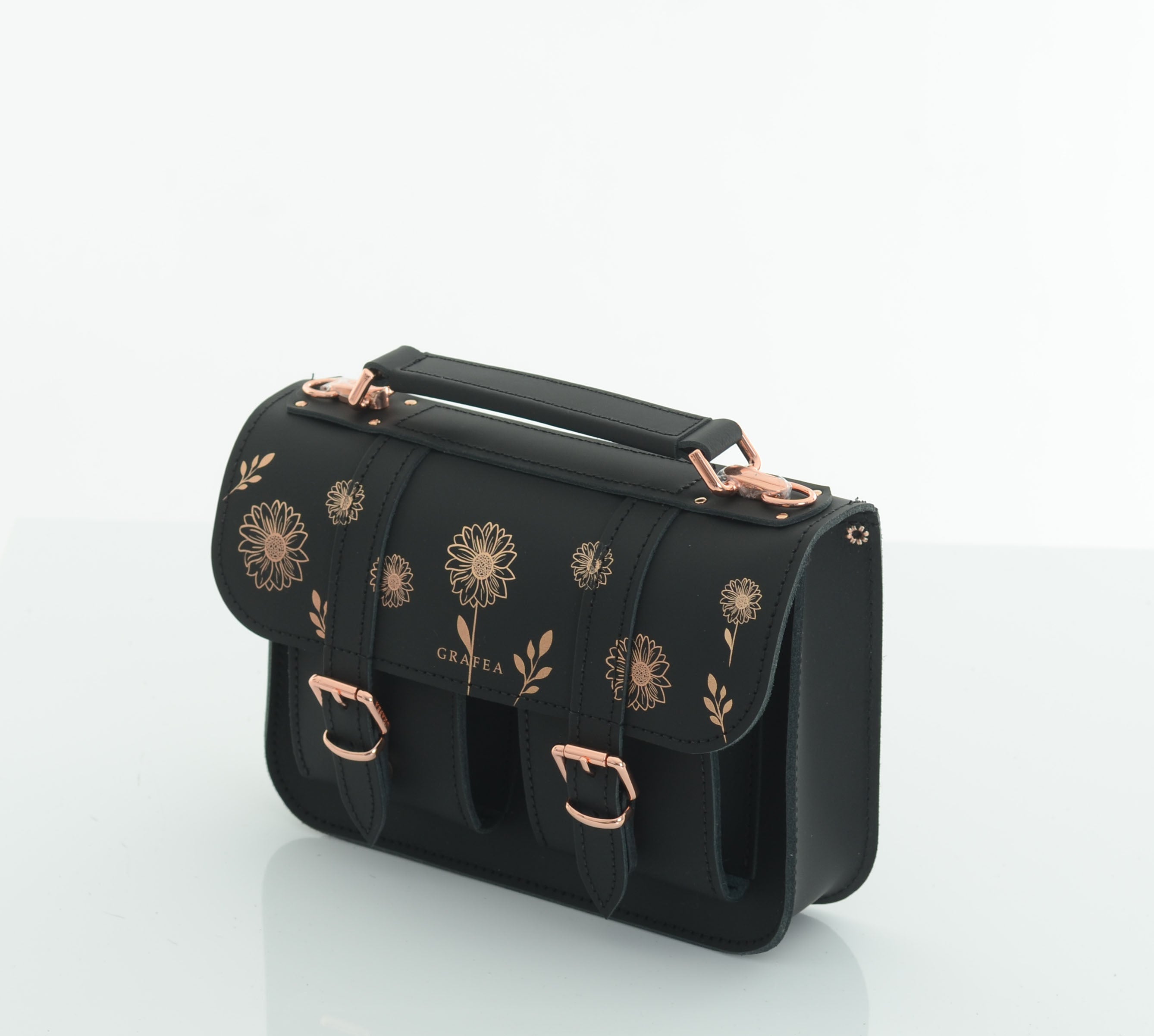 MICRO SUNFLOWER- Mini Leather Satchel – GRAFEA