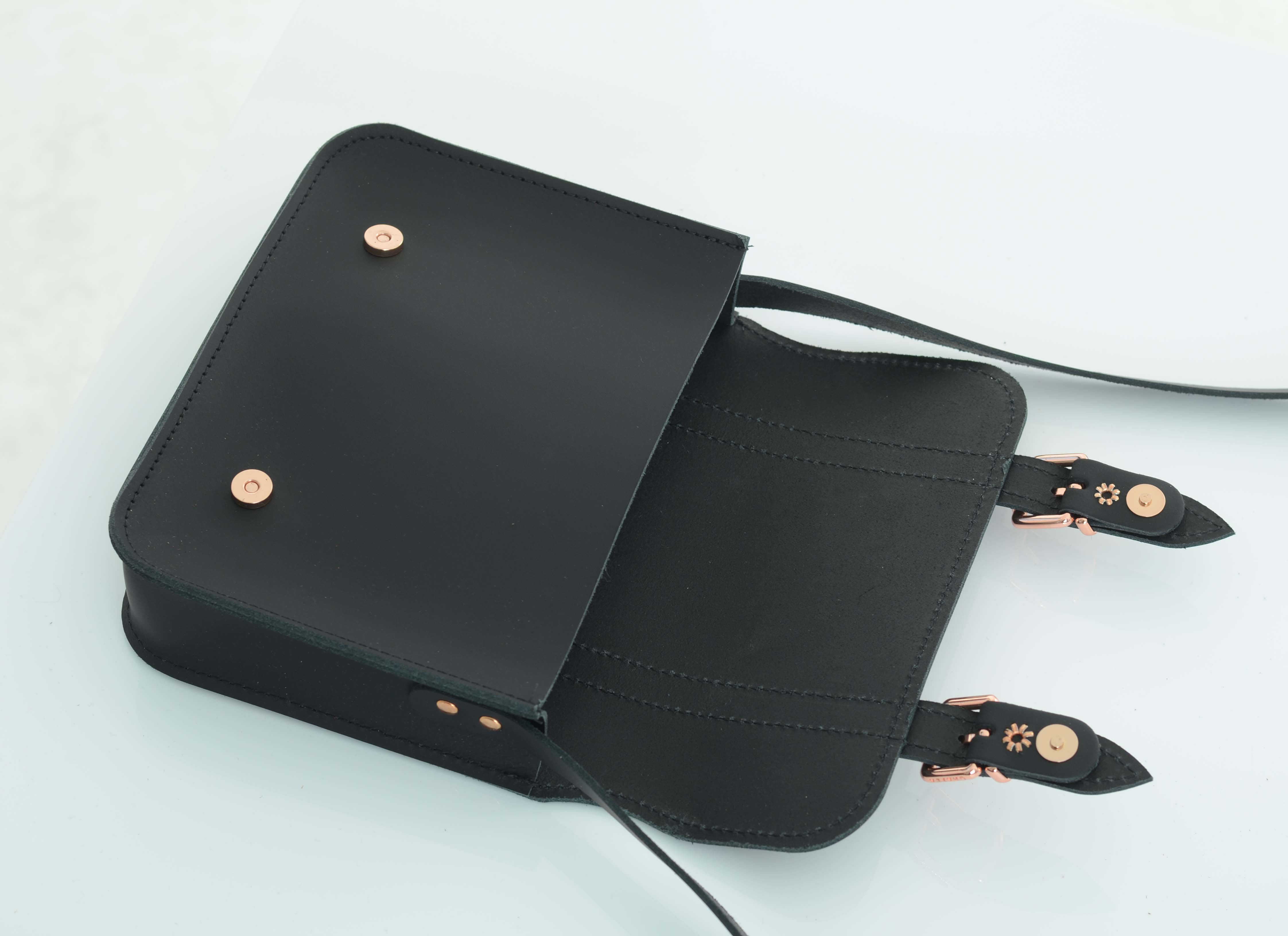 MINI SATCHEL SUNFLOWER - Mini Leather Satchel – GRAFEA