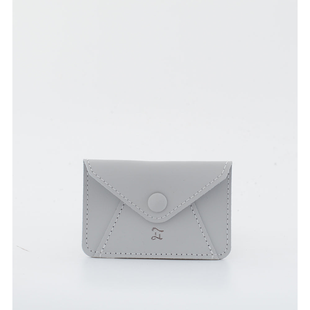 CARD WALLET LIGHT GREY- Leather Card Holder – GRAFEA