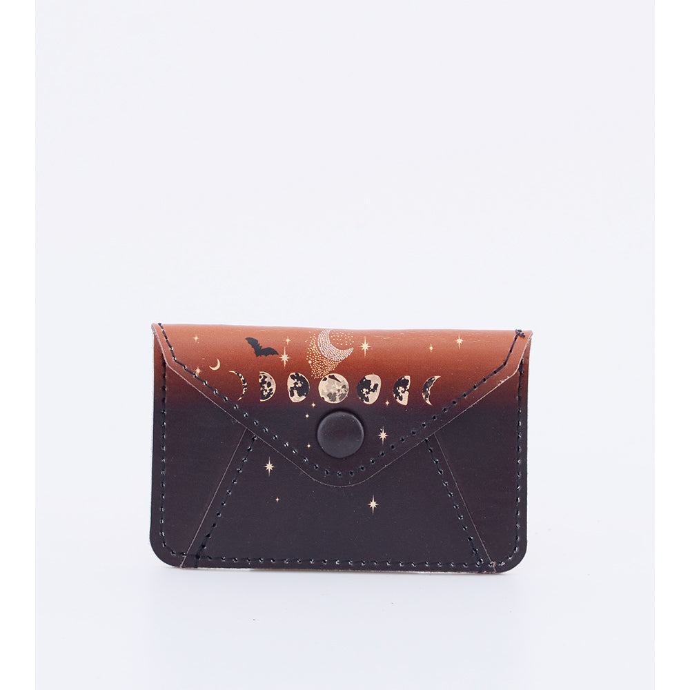 CARD WALLET ORANGE MOON - Leather Card Holder – GRAFEA