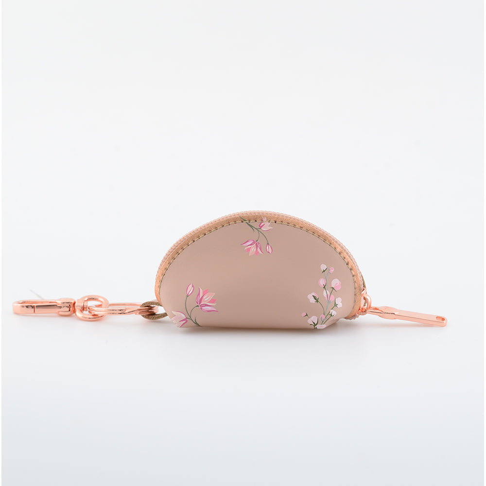 KEYRING PURSE BROWN KIMONO- Leather keyring purse – GRAFEA