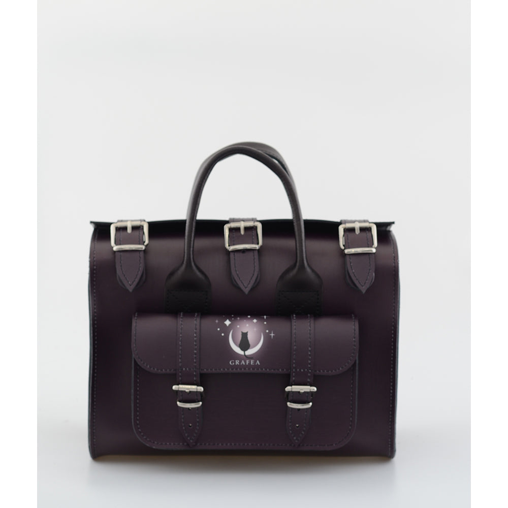 LUNA BLACK CAT- Womens Leather Shoulder Bag – GRAFEA