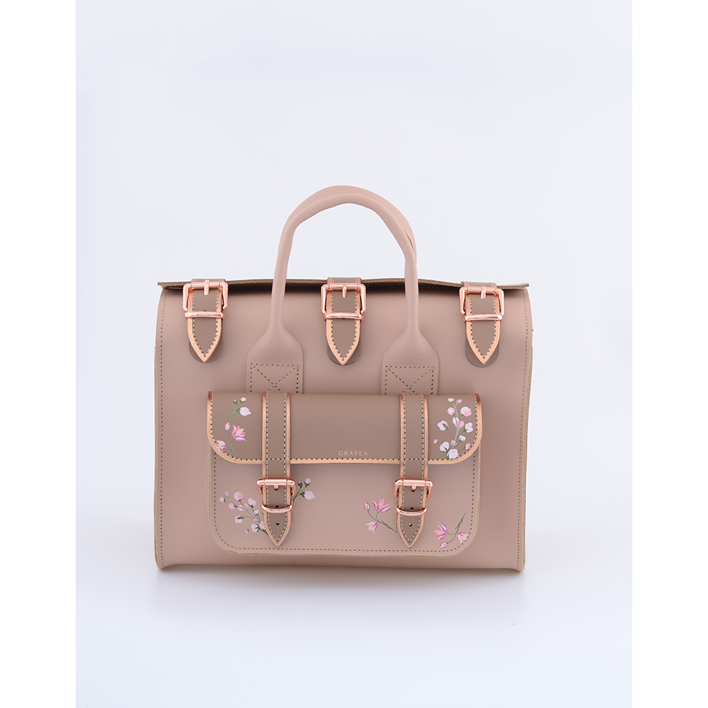LUNA BROWN KIMONO - Womens Leather Shoulder Bag – GRAFEA