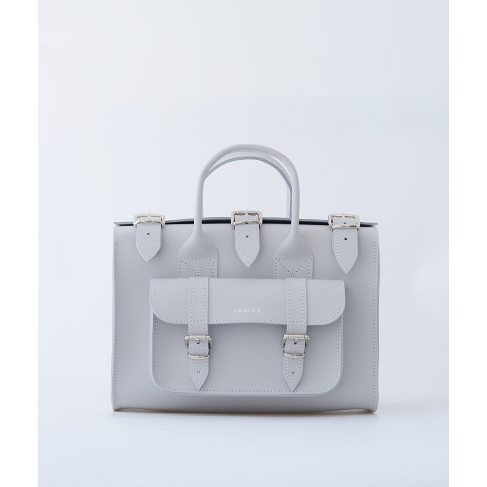 LUNA LIGHT GREY - Womens Leather Shoulder Bag – GRAFEA