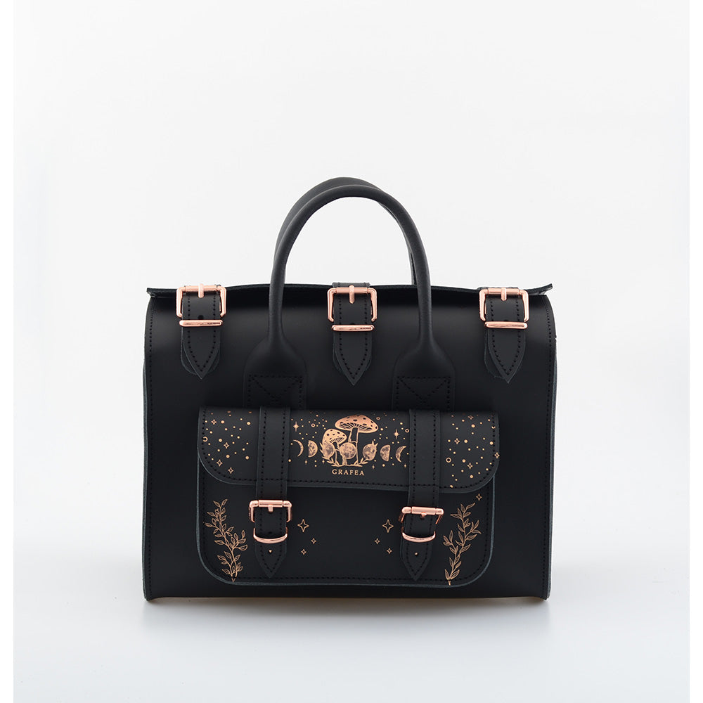 LUNA MUSHROOM MOON Womens Leather Shoulder Bag – GRAFEA
