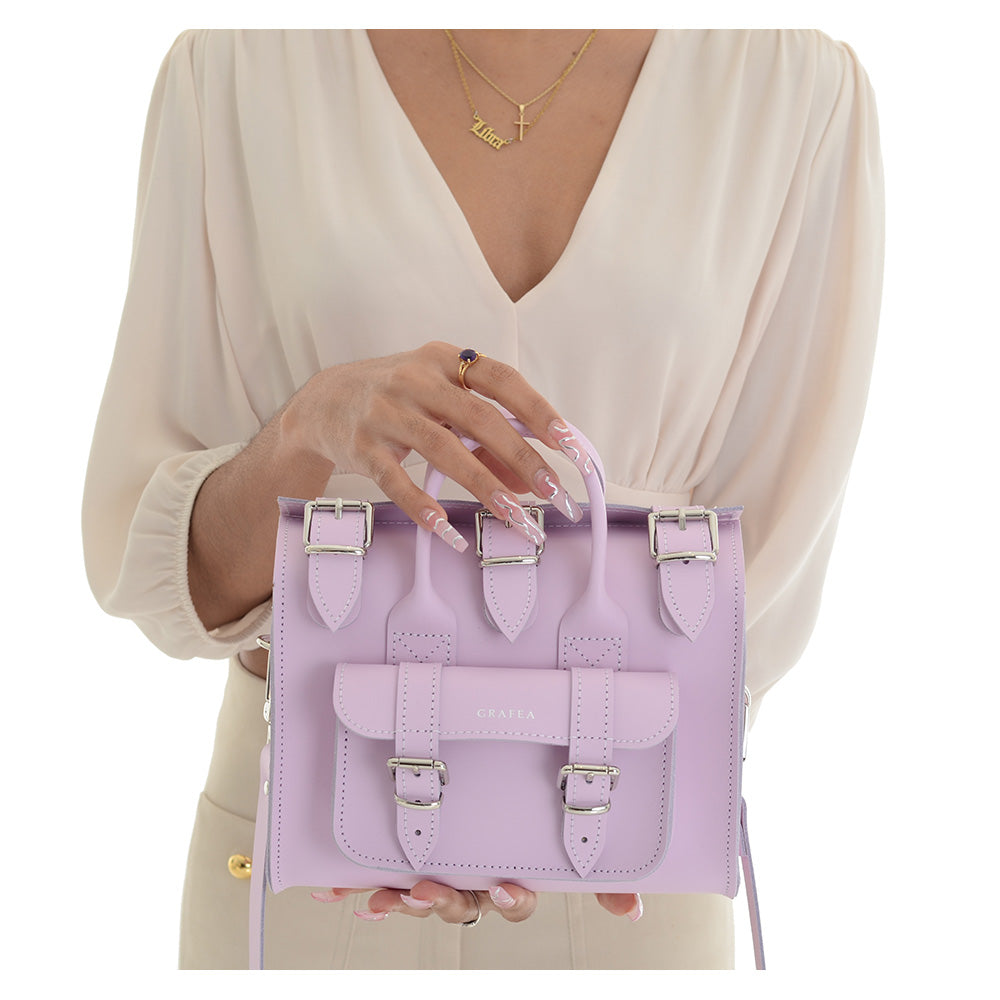 LUNA SMALL ROSE PETAL - Leather Shoulder Bag – GRAFEA