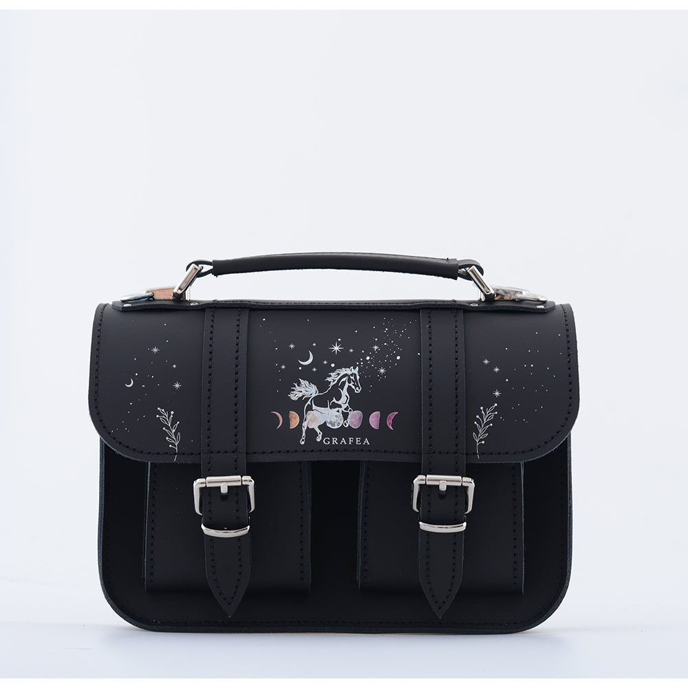 MICRO 2026 MOON Mini Leather Satchel – GRAFEA