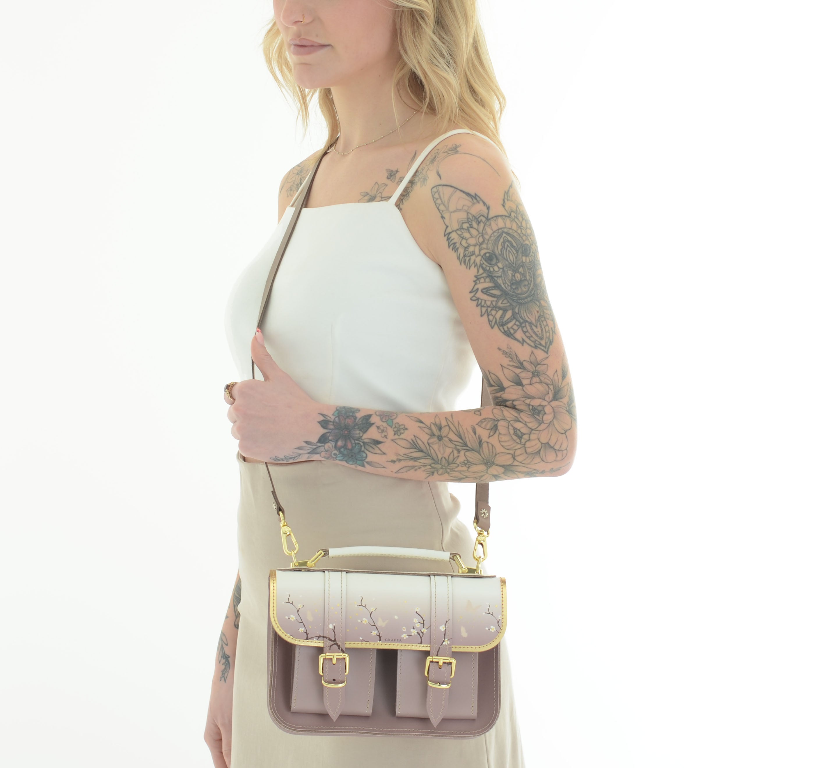 MICRO BLOSSOM - Mini Leather Satchel – GRAFEA