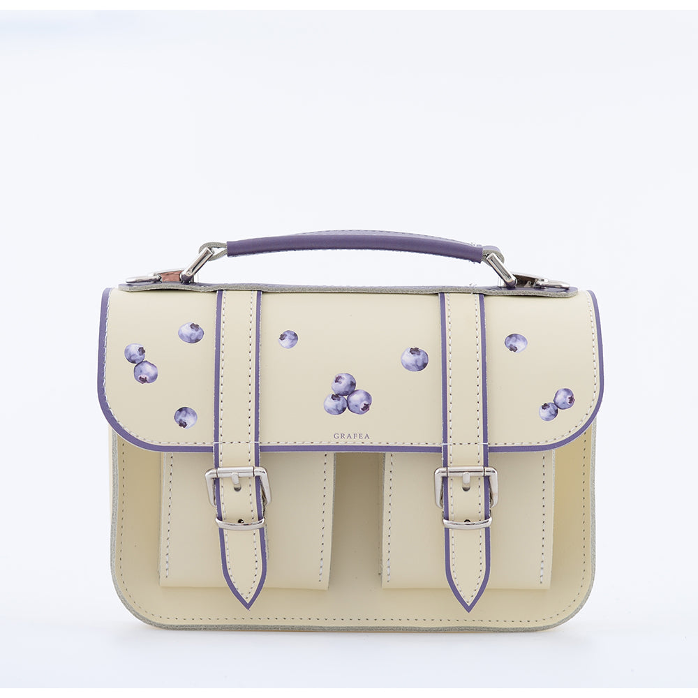 MICRO BLUEBERRIES - Mini Leather Satchel – GRAFEA