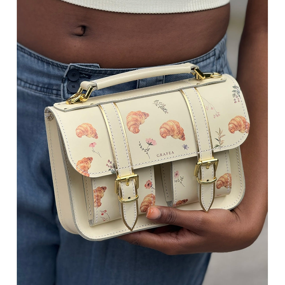MICRO CROISSANT - Mini Leather Satchel – GRAFEA