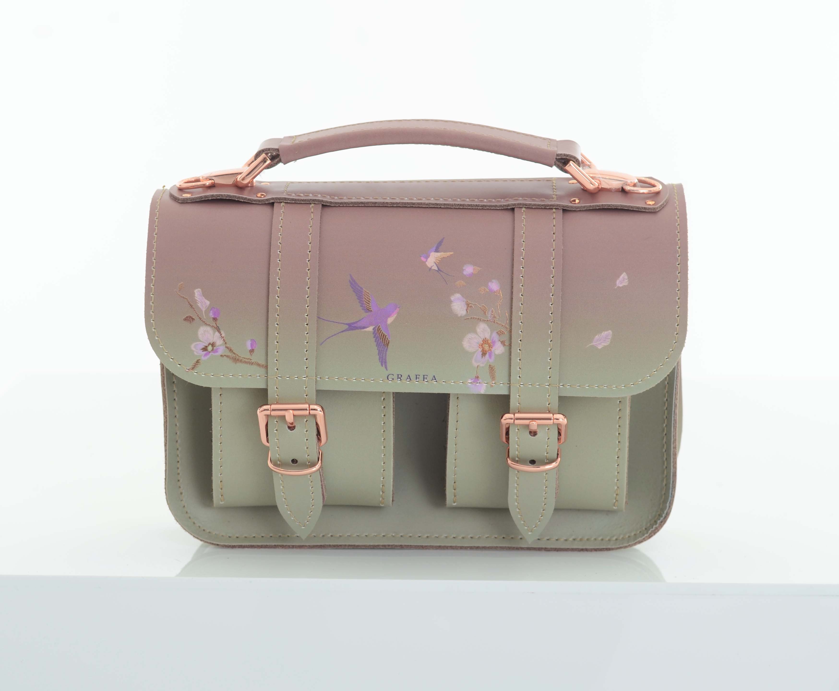MICRO HUMMINGBIRDS - Mini Leather Satchel – GRAFEA