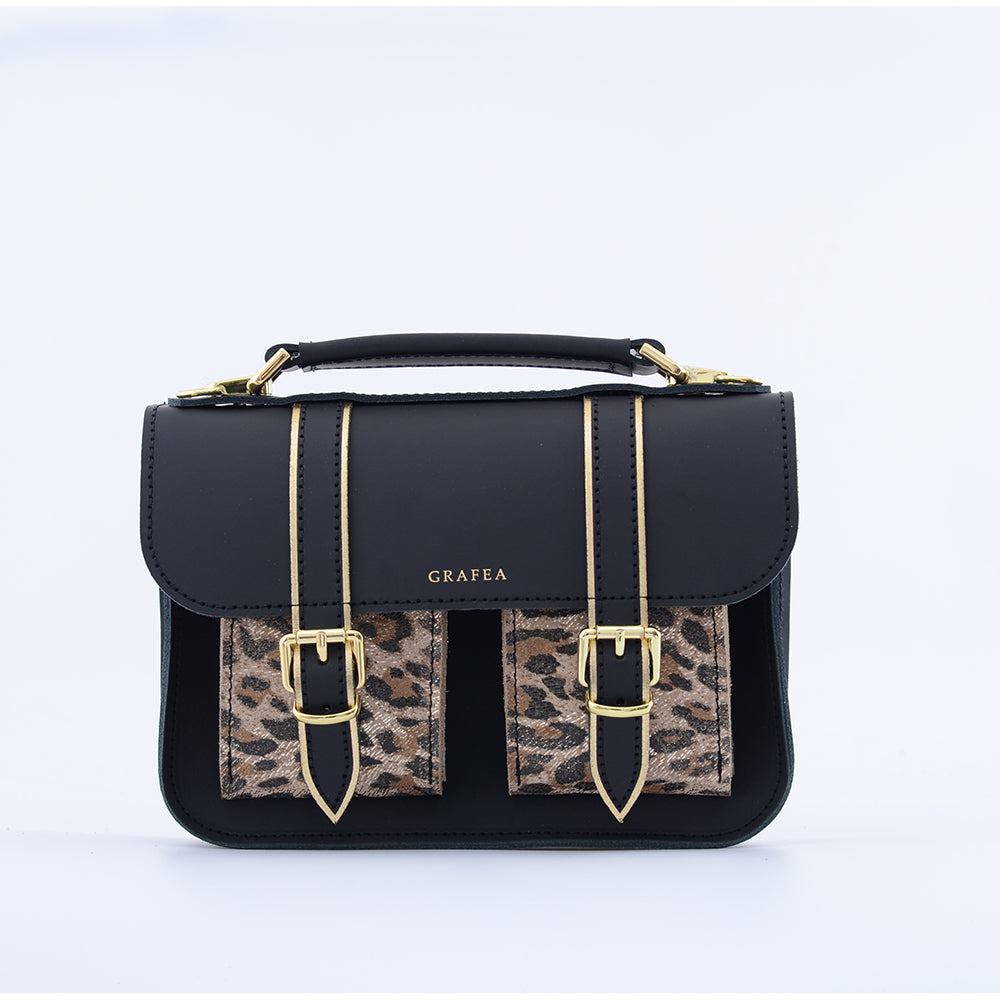 MICRO LEOPARD - Mini Leather Satchel – GRAFEA