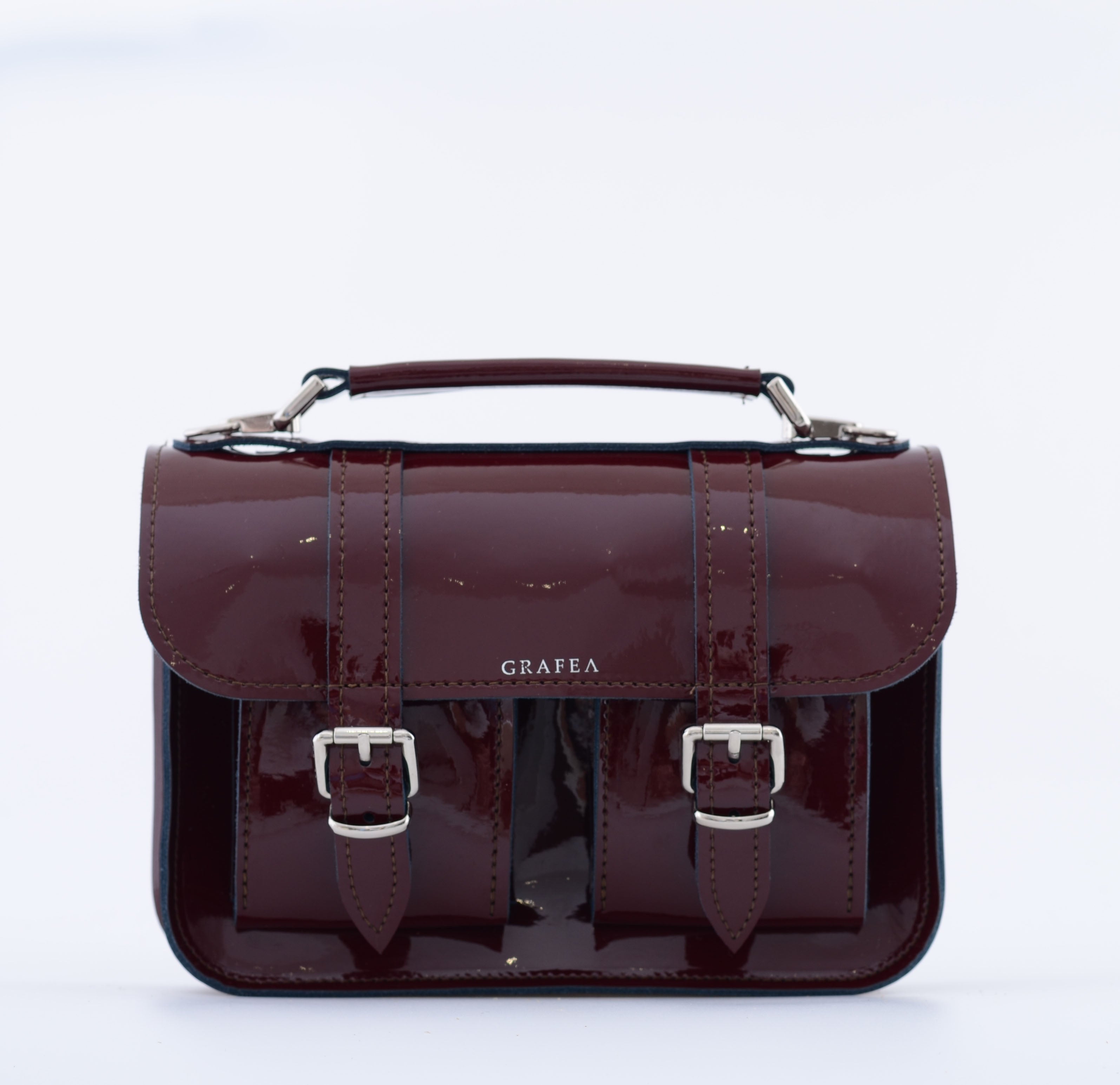 MICRO OXBLOOD - Mini Leather Satchel – GRAFEA