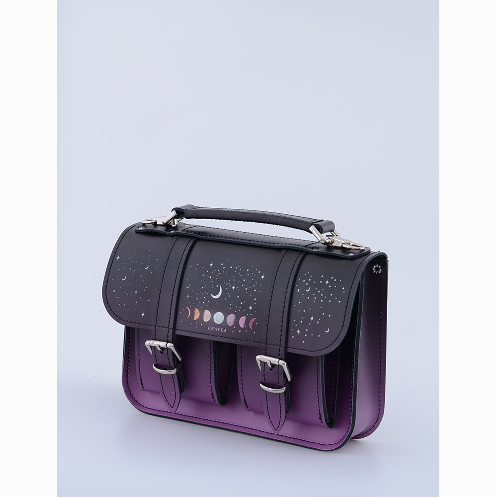MICRO PURPLE MOON - Mini Leather Satchel – GRAFEA