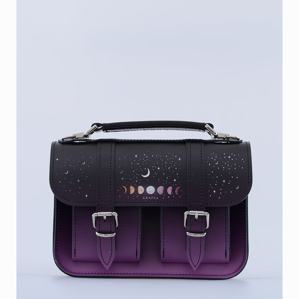 MICRO PURPLE MOON - Mini Leather Satchel – GRAFEA