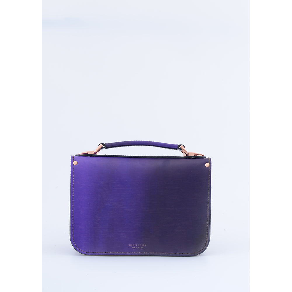 MICRO PURPLE SNAKE MOON - Leather Satchel – GRAFEA