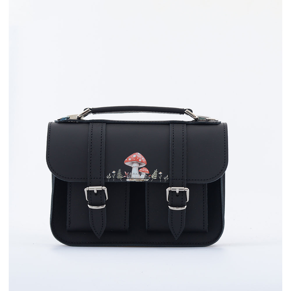 MICRO RED MUSHROOMS Leather Satchel – GRAFEA