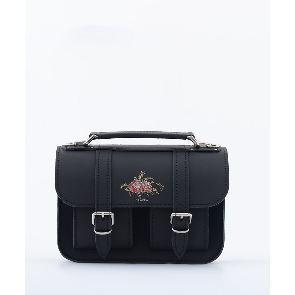 MICRO ROSES Leather Satchel – GRAFEA