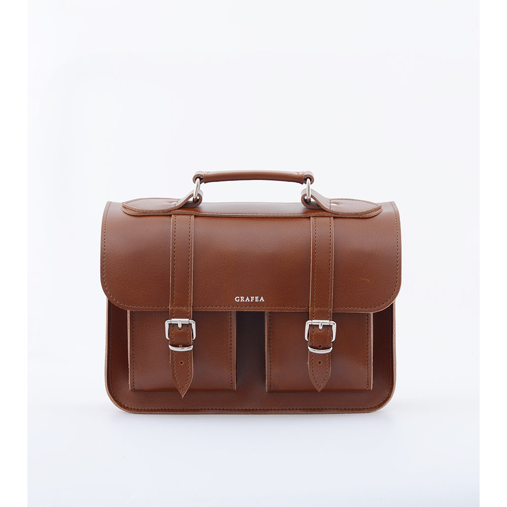 MIDI BROWN - Leather Satchel – GRAFEA