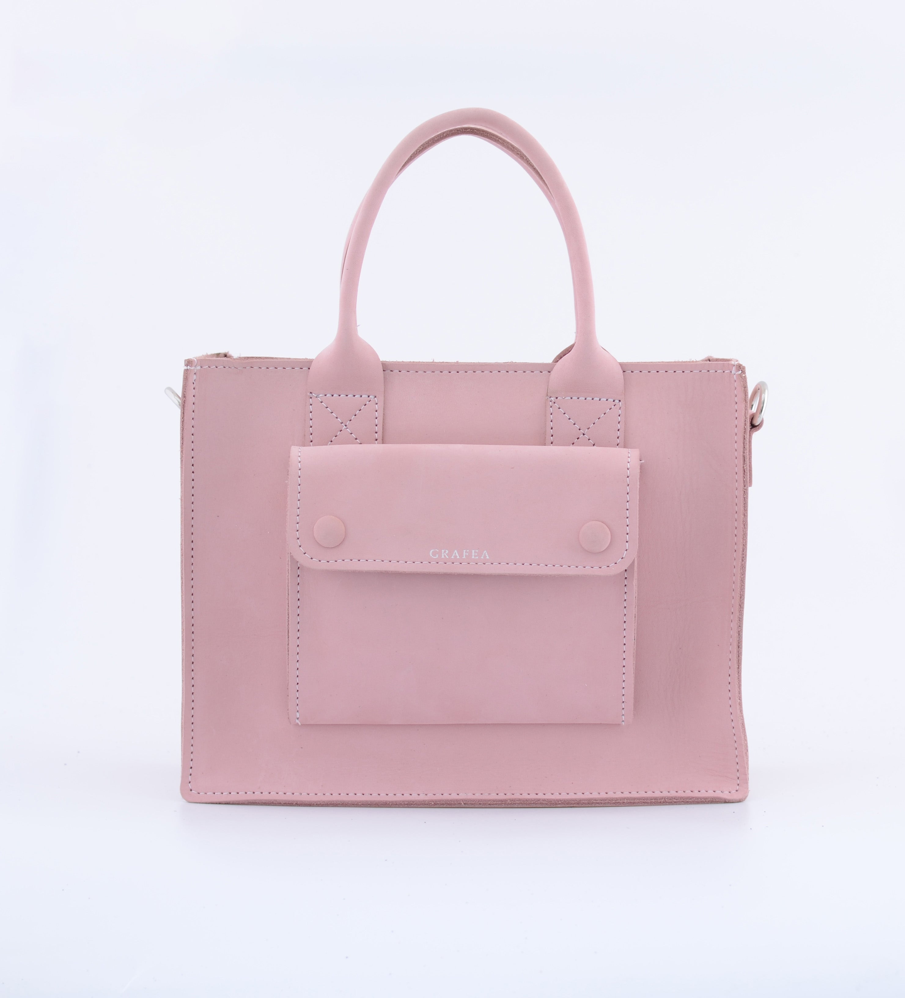 MINI LANA NUBUCK PINK -small Leather Tote – GRAFEA