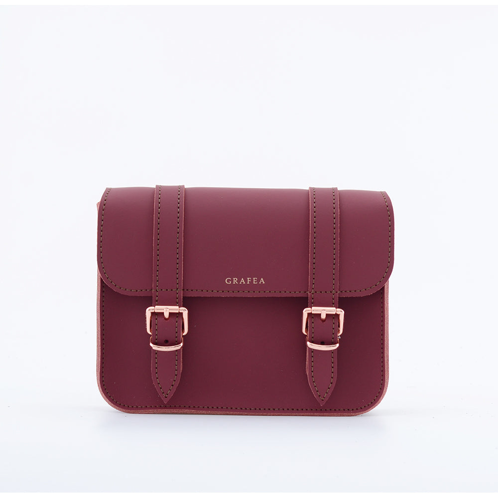 MINI SATCHEL MULBERRY- Mini Leather Satchel – GRAFEA