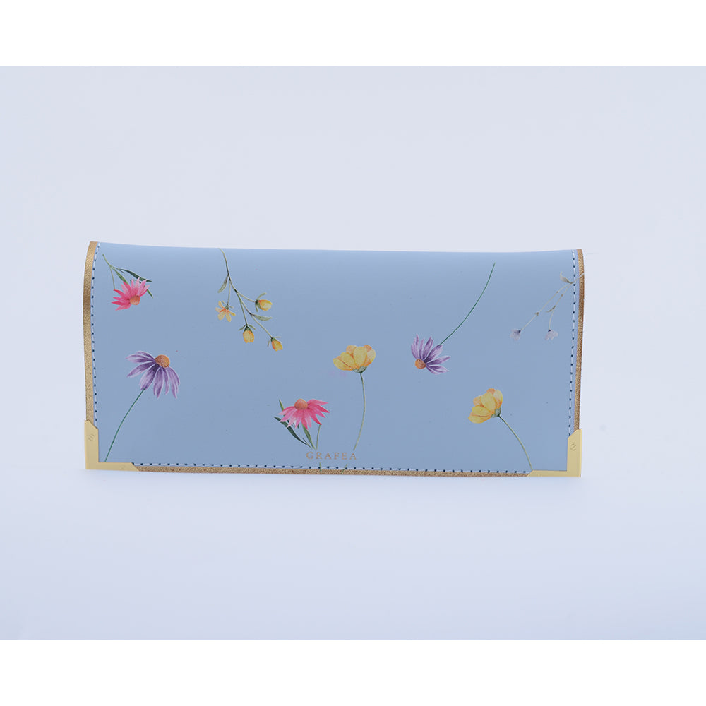 SPRING FLOWERS WALLET - Black Leather Wallet – GRAFEA