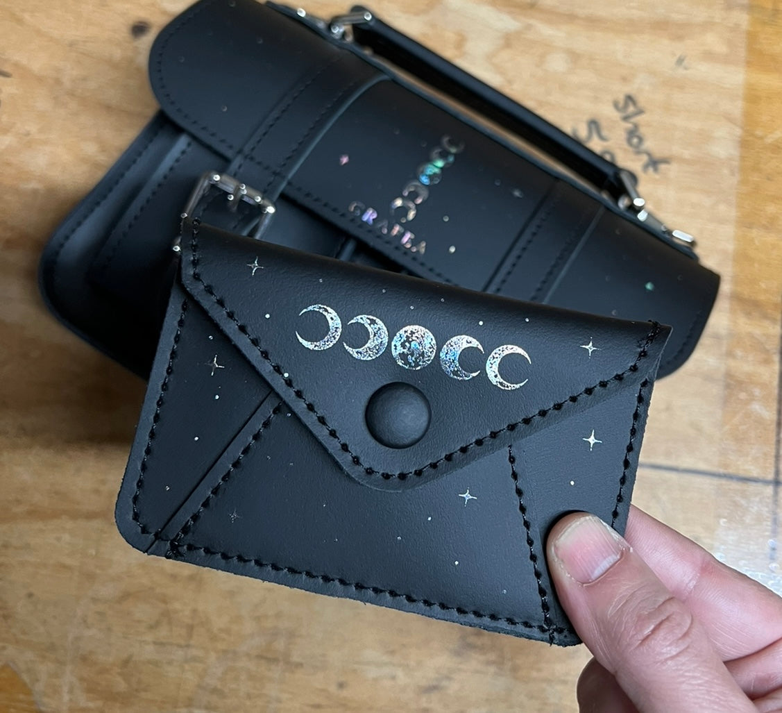 CARD WALLET MOON PHASE- Leather Card Holder – GRAFEA