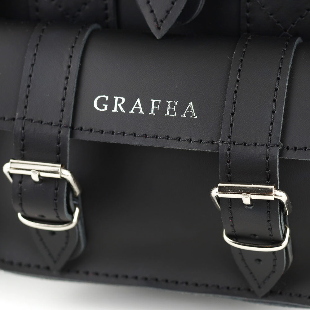 LUNA SMALL BLACK - Leather Shoulder Bag – GRAFEA